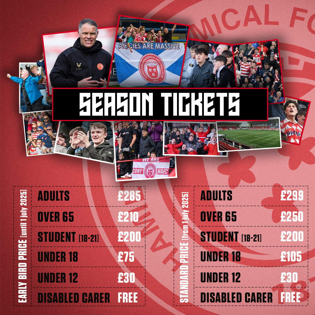 Hamilton Accies Tickets: Secure Your Football Experience